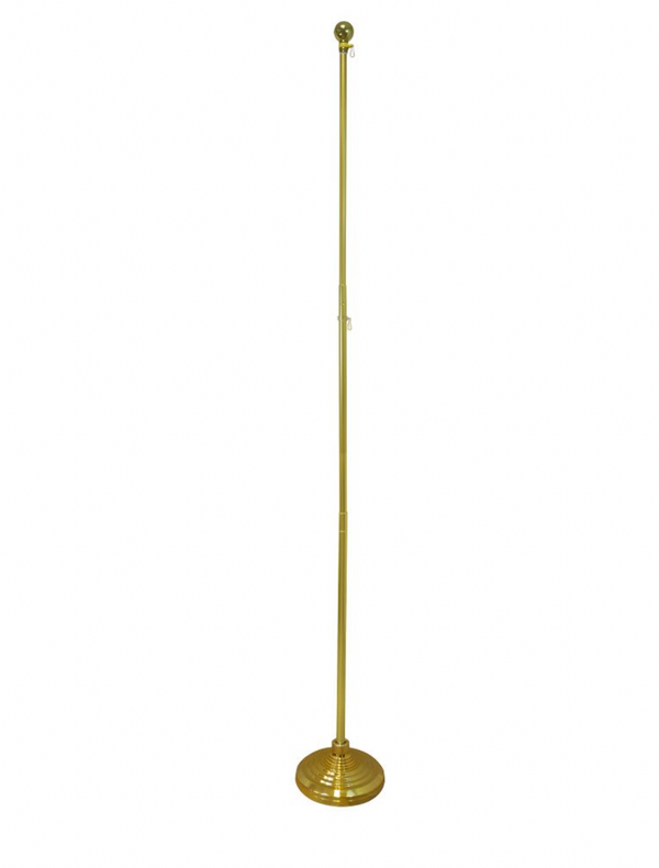 8inch Gold Finished Flag Pole w/ Stand l Shop 1-800 Flags