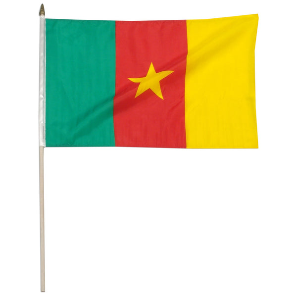 Cameroon Flags For Sale, Country Stick Flags 12in x 18in - 1-800 Flags