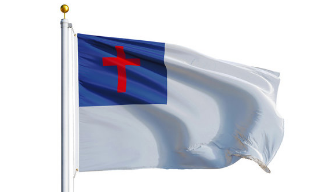 Christian Church Flags, Made in the USA 2ft x 3ft - 1-800 Flags