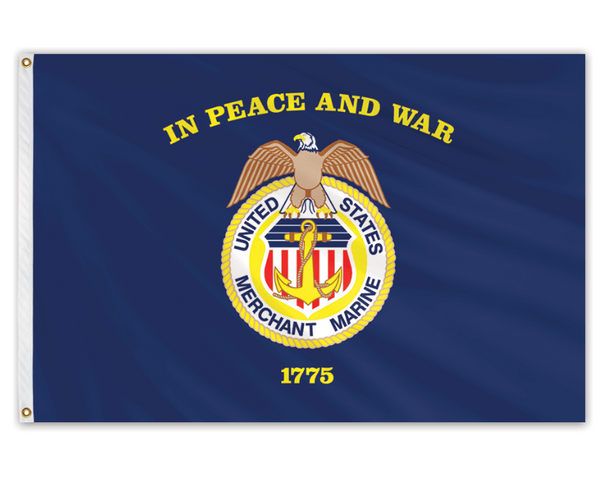 US Merchant Marine Outdoor Nylon High Quality Flag 3’x5′ - 1-800 Flags