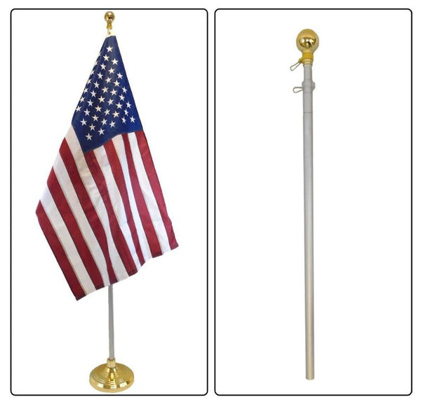 8ft Aluminum Flag Pole, Ball Top, and Base l Shop 1-800 Flags